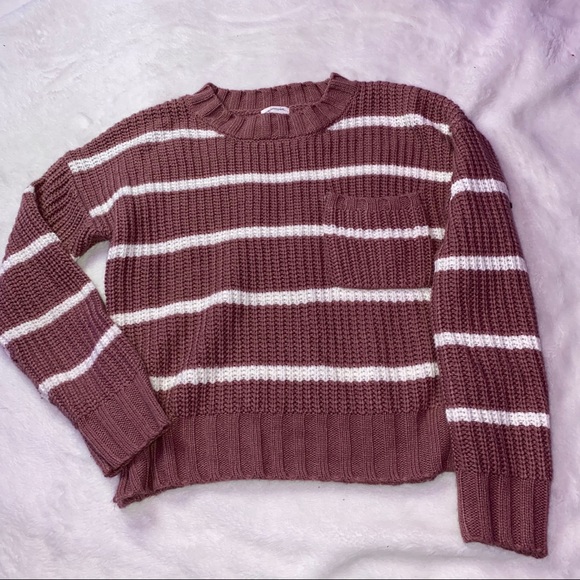 Hippie Rose | Sweaters | Pink And White Striped Sweater | Poshmark